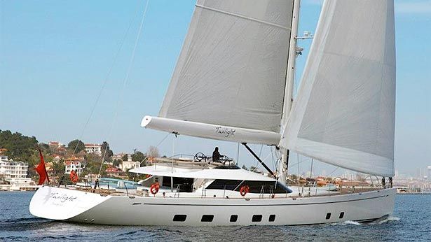 Oyster 125 sailing yacht Twilight on sea trials